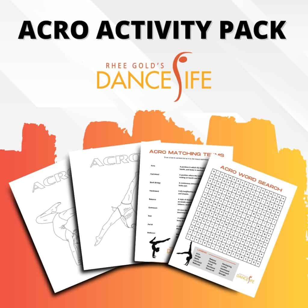 Rhee Gold's DanceLife Store - Acro Activity Sheets Packet